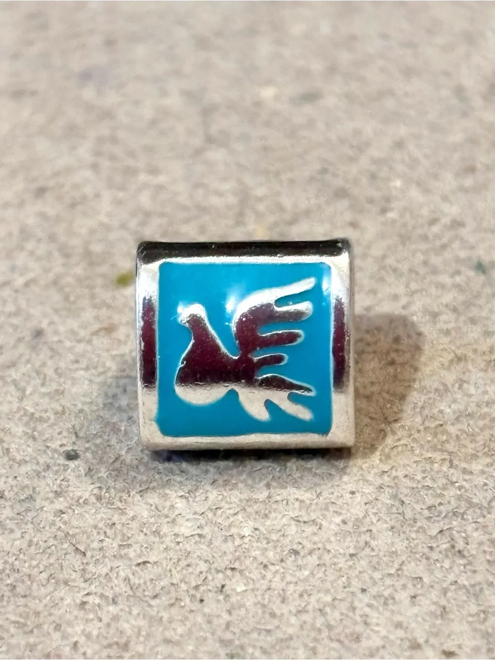 Brighton | Jewelry | Brighton Trillion 3sided Bead Aqua Enamel Peace ...